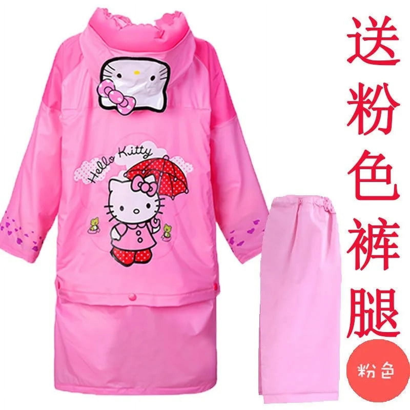 Hello Kitty new kawaii raincoat with school bag poncho student creative ...