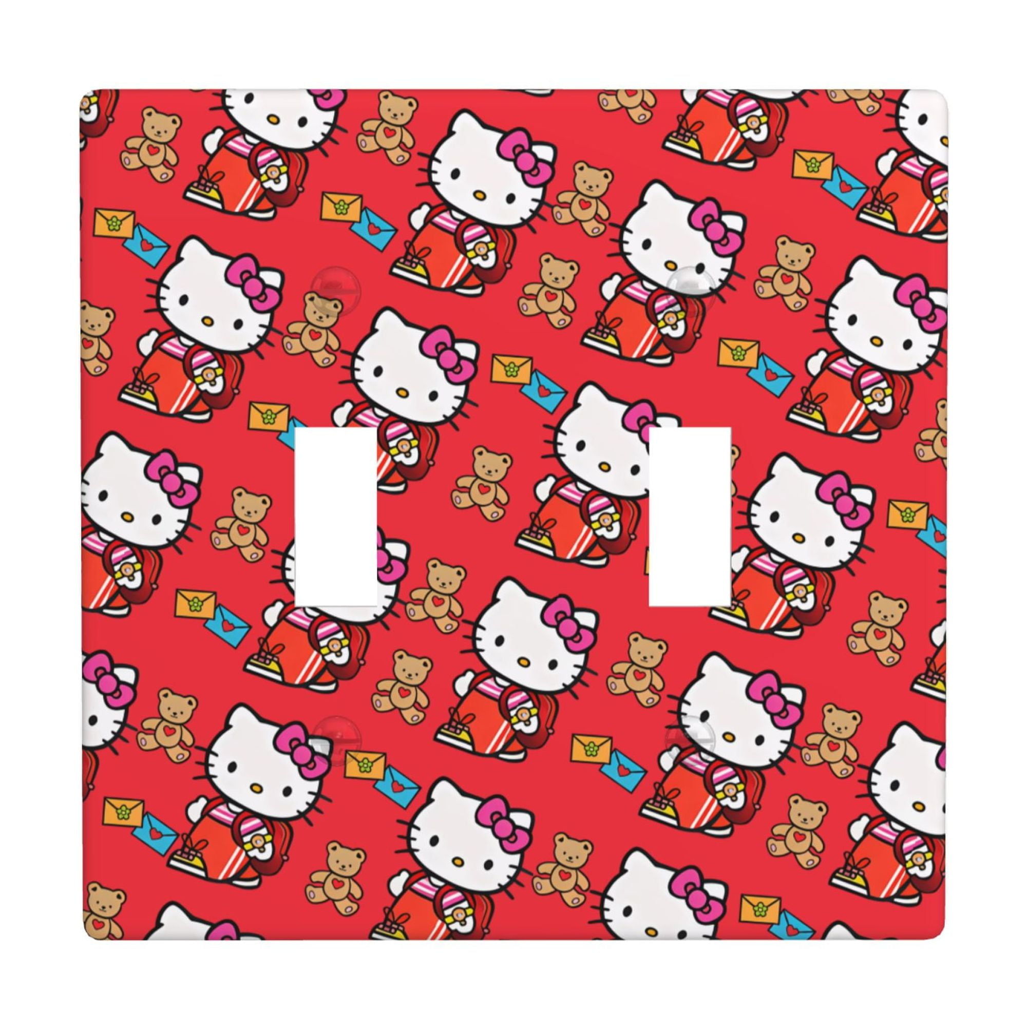 Hello Kitty printed two-link toggle switch decorative wall plate PC ...