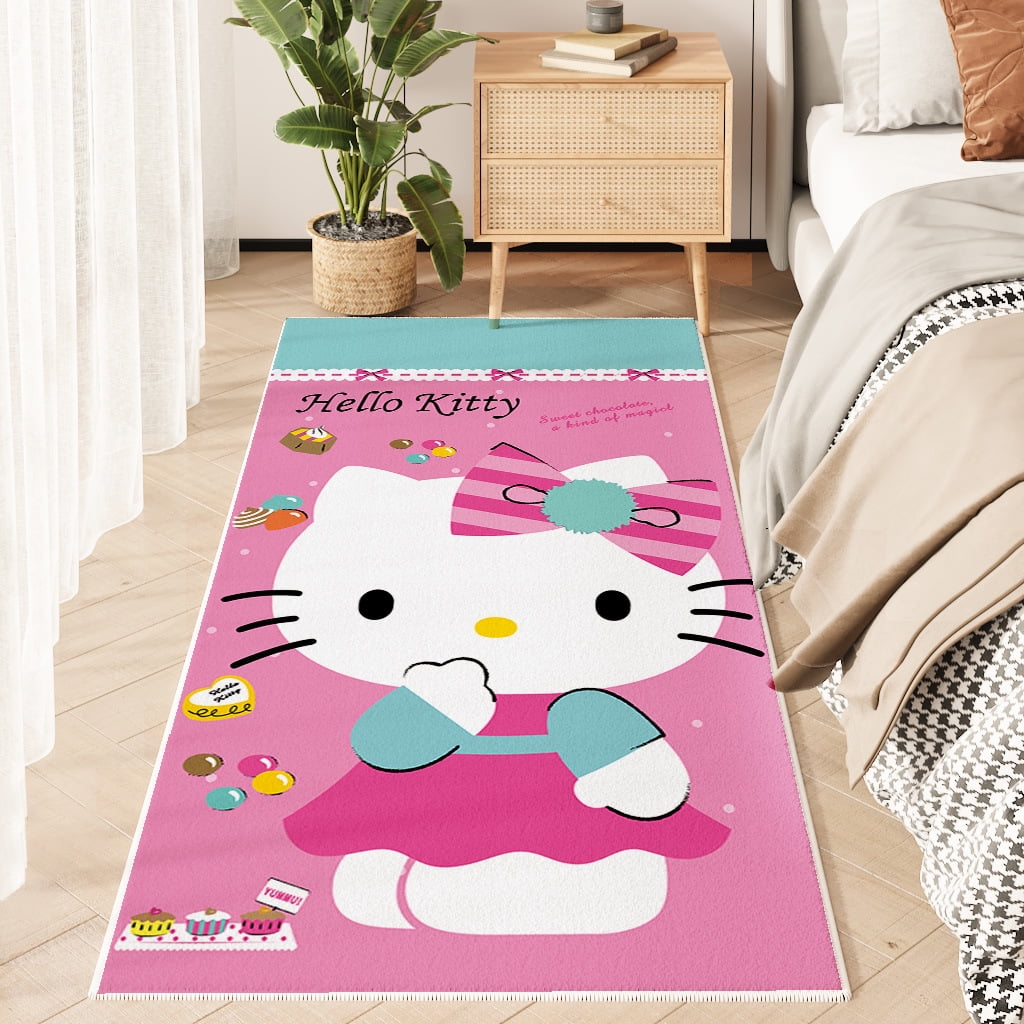 Hello Kitty rug Cute girl bedroom decoration bed rug living room ...