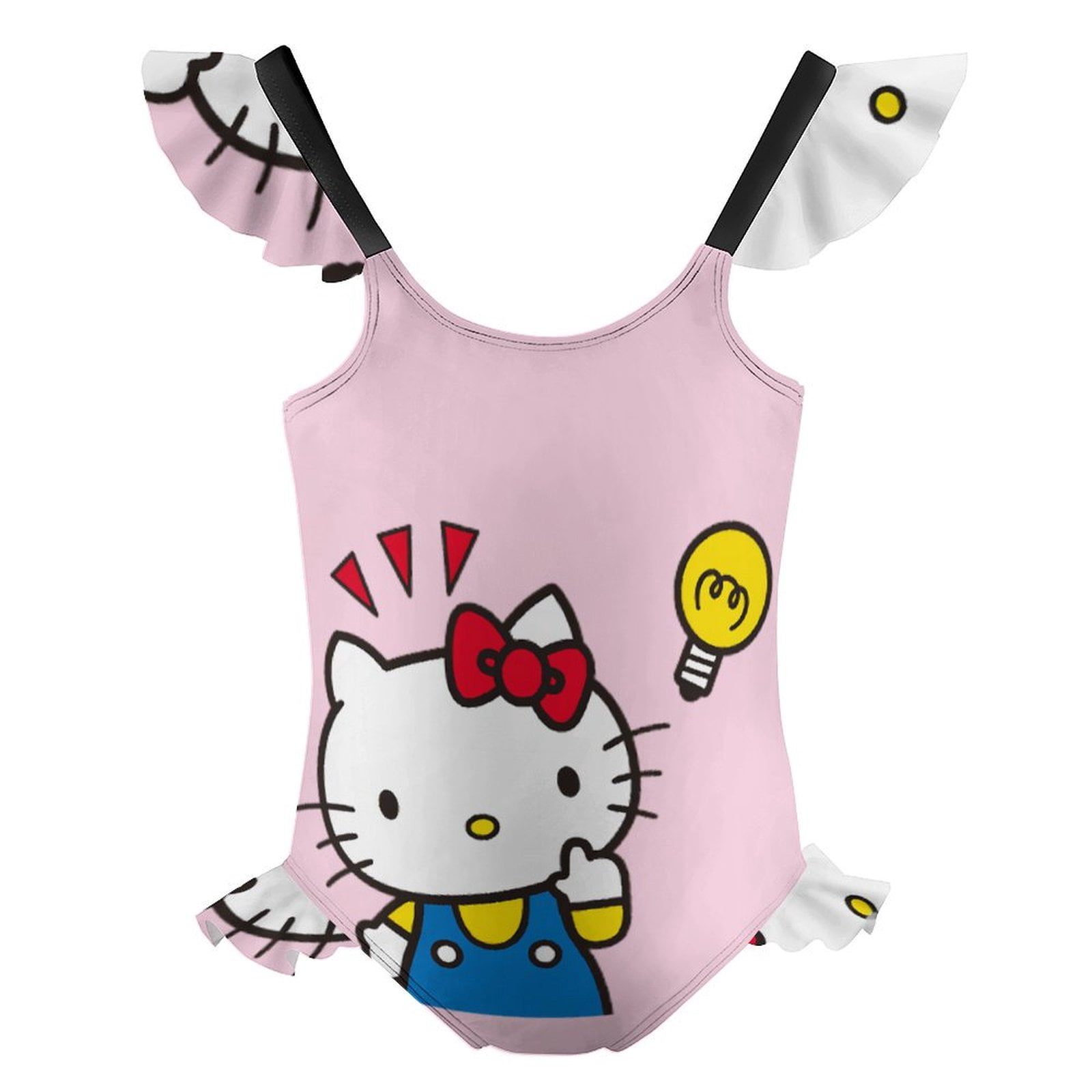 Hello Kitty swimsuit for Girl Cute Teen Girls One Piece Ruffle Trim ...