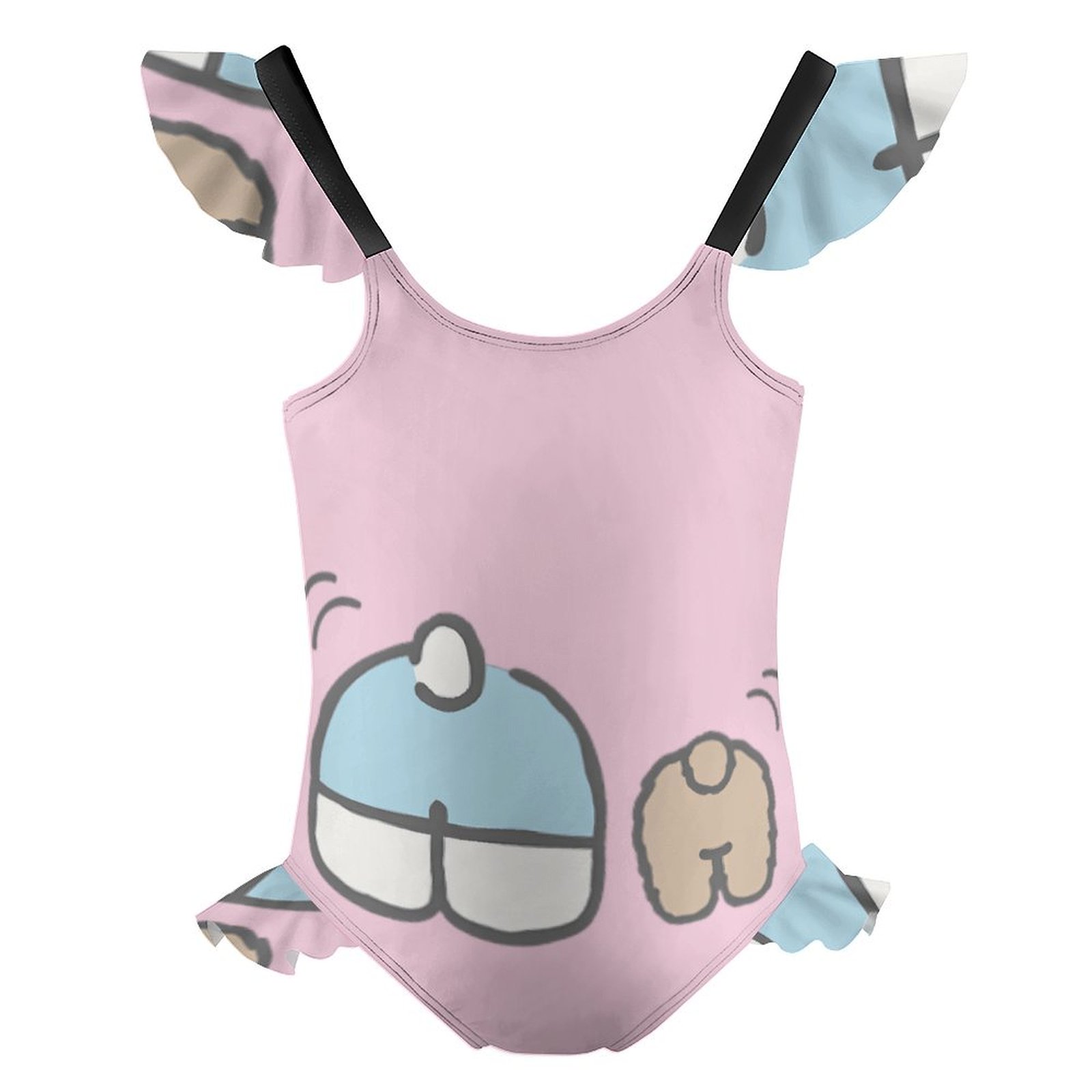Hello Kitty swimsuit for Girl Cute Teen Girls One Piece Ruffle Trim ...