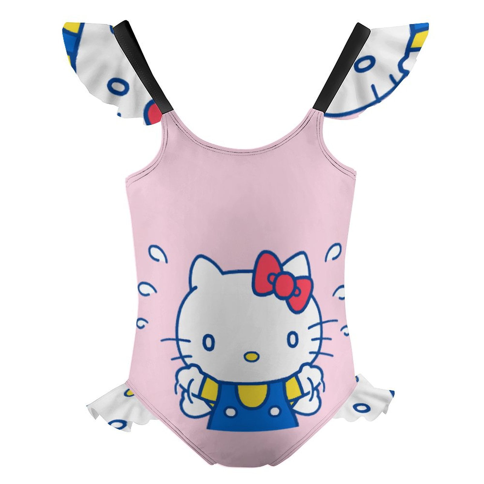 Hello Kitty swimsuit for Girl Cute Teen Girls One Piece Ruffle Trim ...