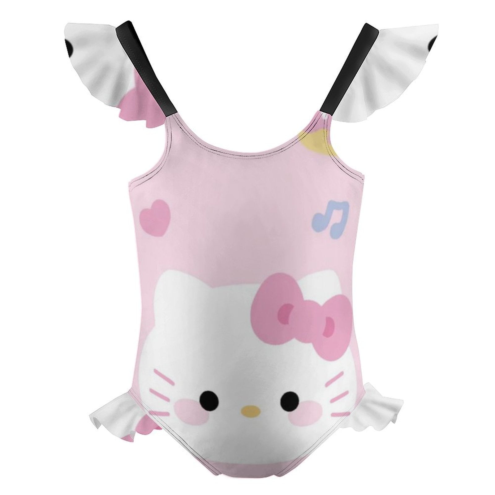 Hello Kitty swimsuit for Girl Cute Teen Girls One Piece Ruffle Trim ...