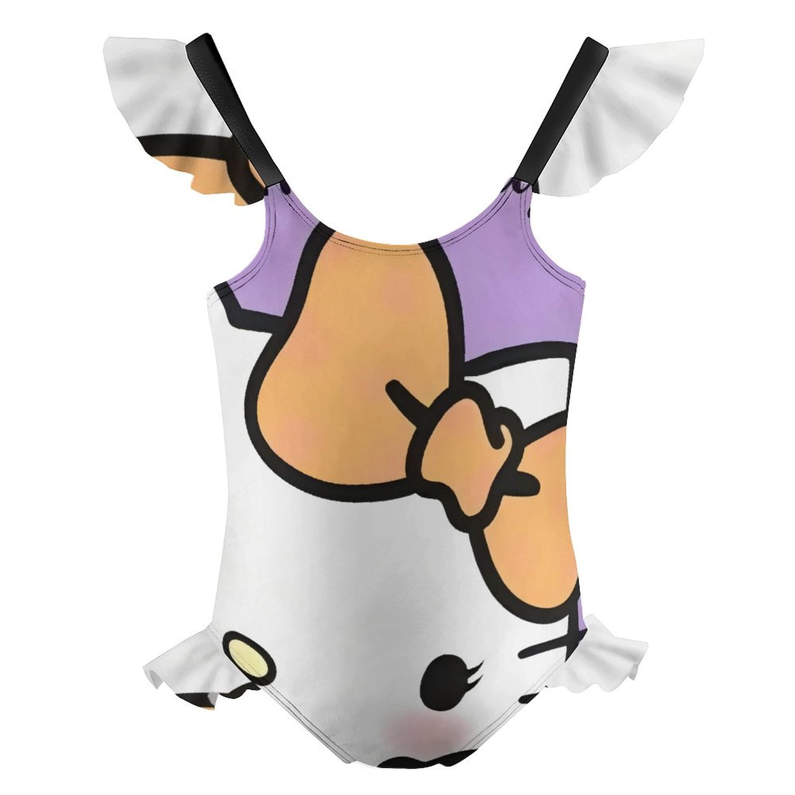 Hello Kitty swimsuit for Girl Cute Teen Girls One Piece Ruffle Trim ...