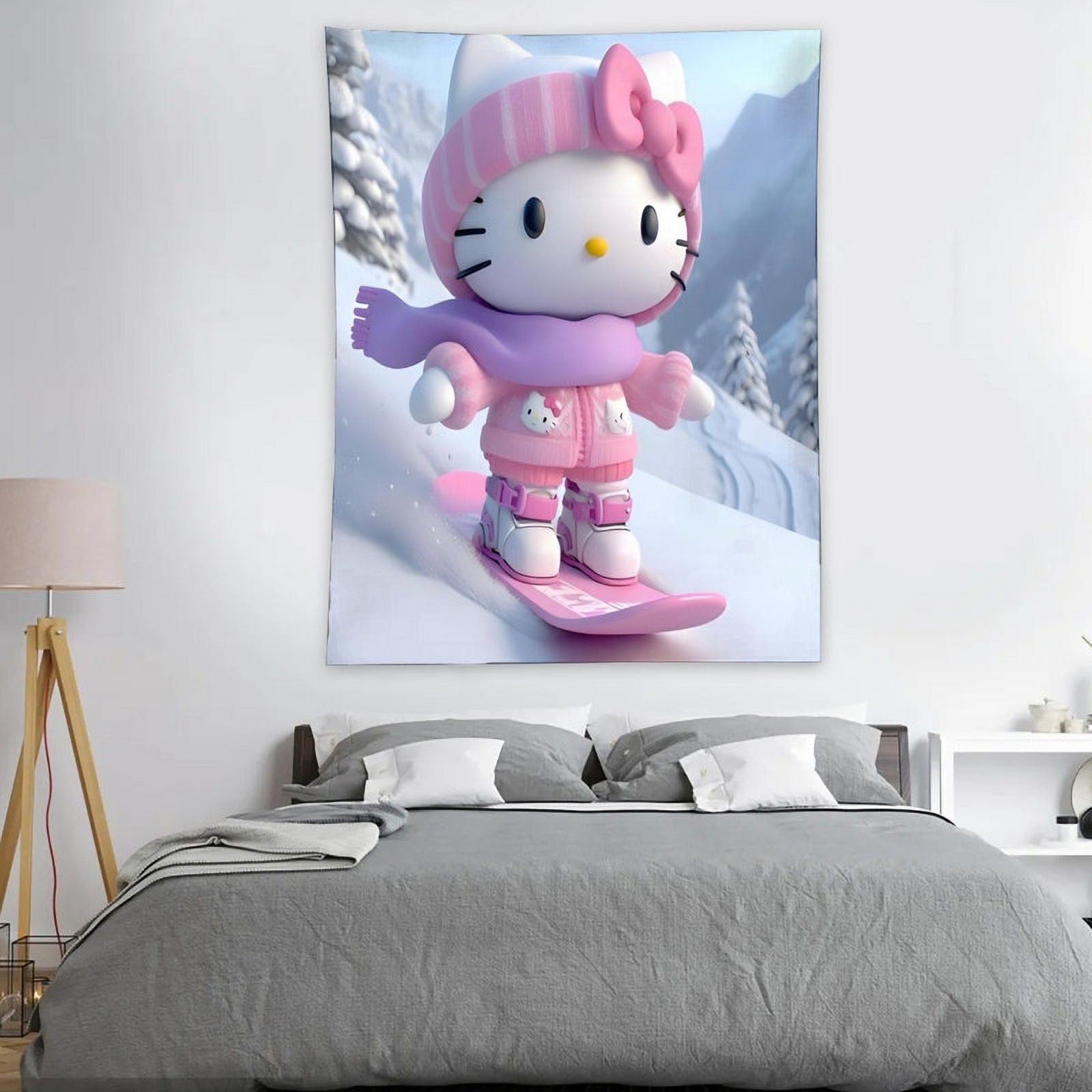 Hello Kitty tapestry 40 x 60 inches with vivid colors realistic details ...