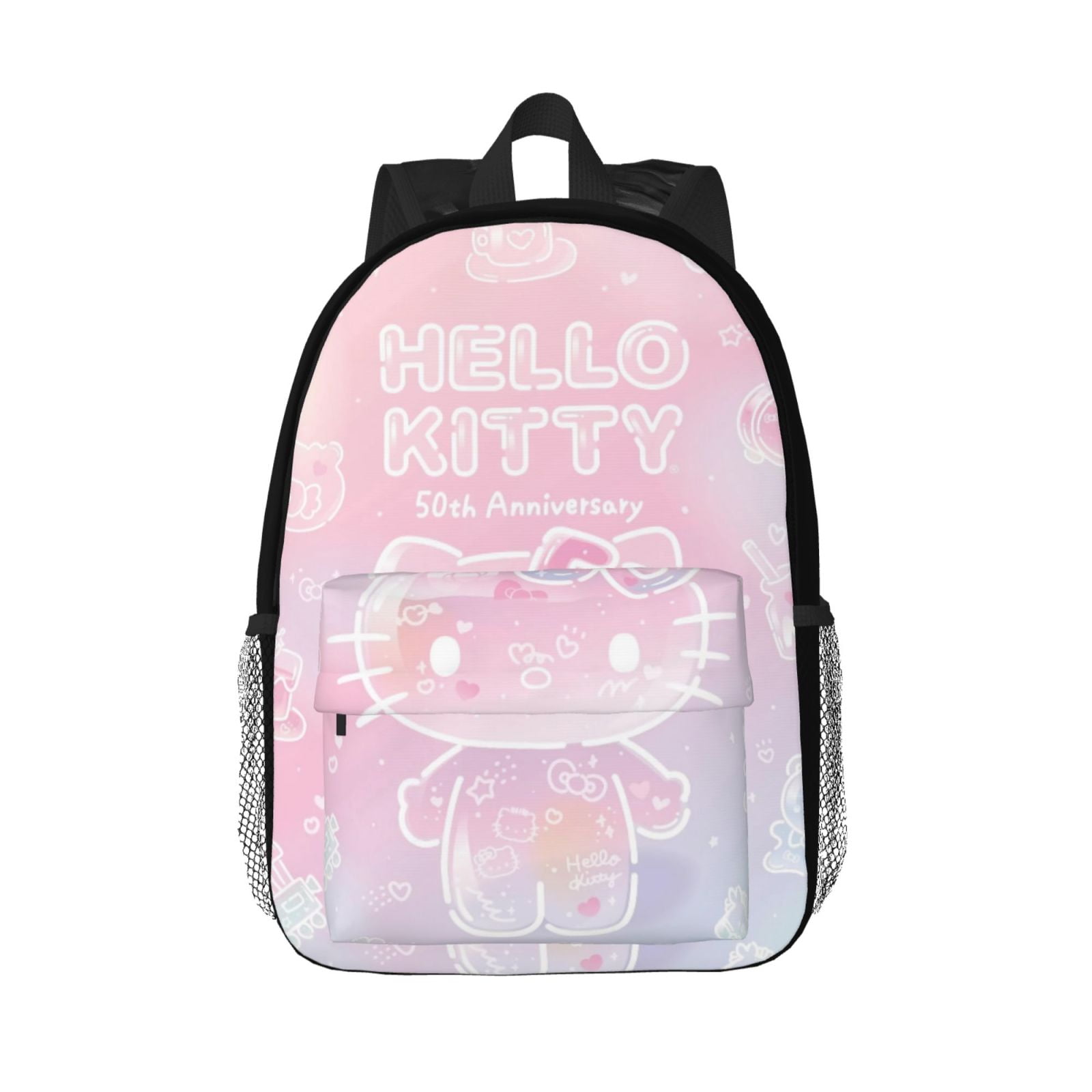 Hello Kitty th Anniversary Backpack,Daypack Cute Cartoon Travel Backpack with Multiple Pockets ...