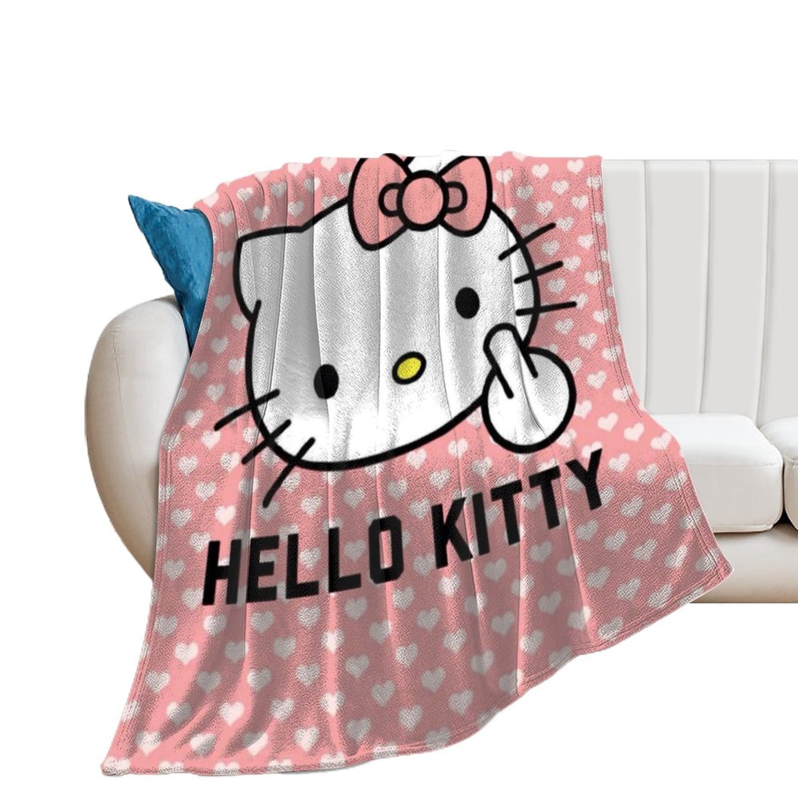 Hello Kitty throw cartoon animation soft warm blanket sofa air ...