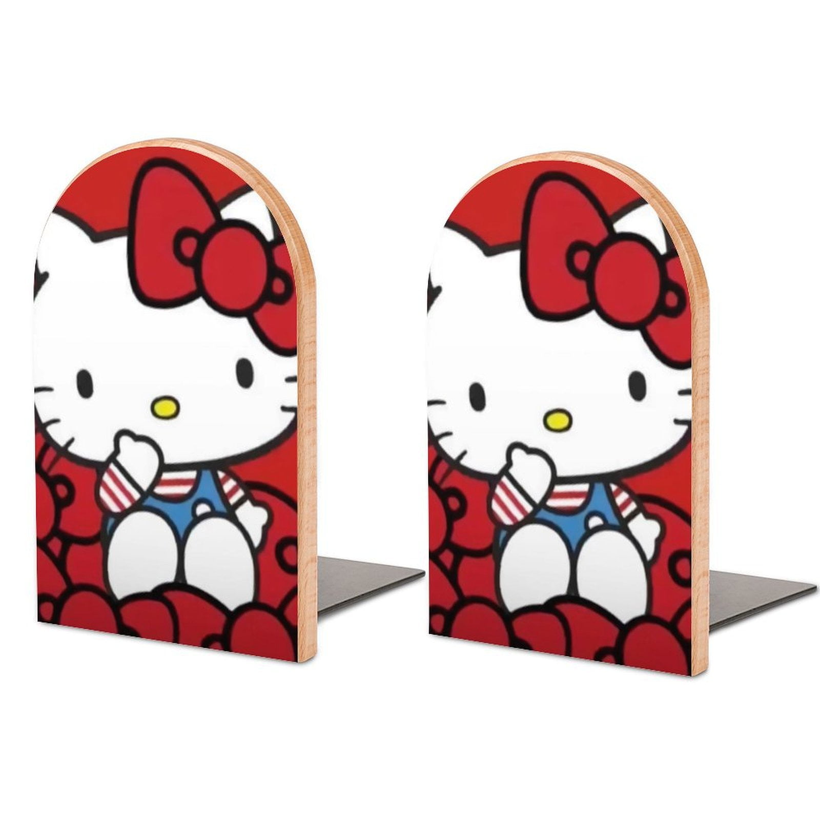 Hello Kitty with Red Bow Book Ends Bookends for Shelves to Hold Books ...