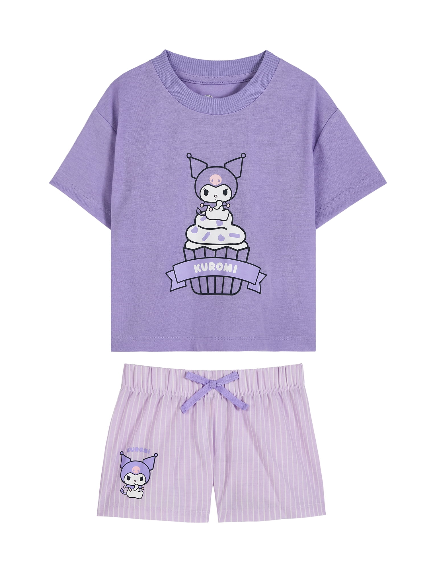Hello Kitty x Wonder Nation Girls Short Sleeve Pajama Top and Short ...