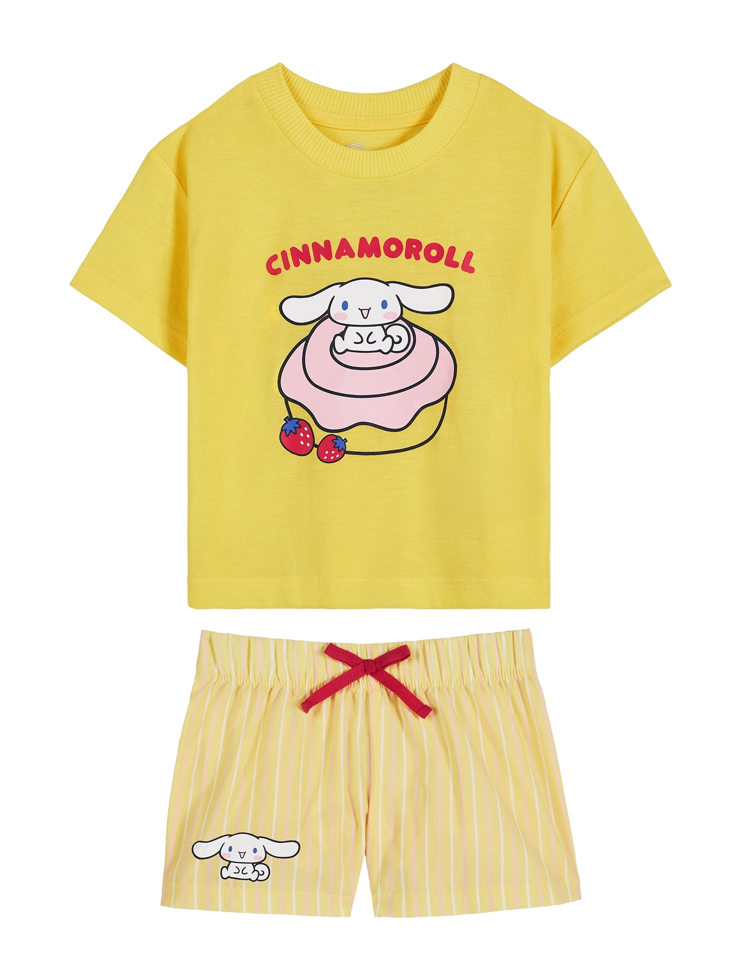 Hello Kitty x Wonder Nation Girls Short Sleeve Pajama Top and Short ...