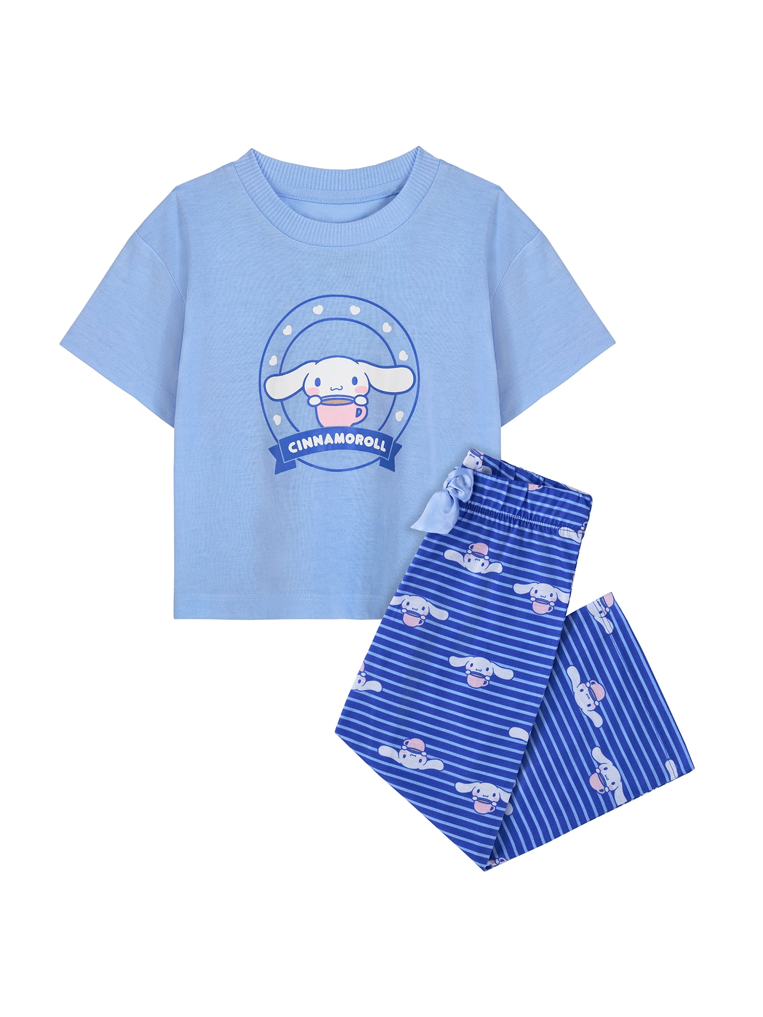 Hello Kitty x Wonder Nation Girls Short Sleeve Top and Sleep Pants ...