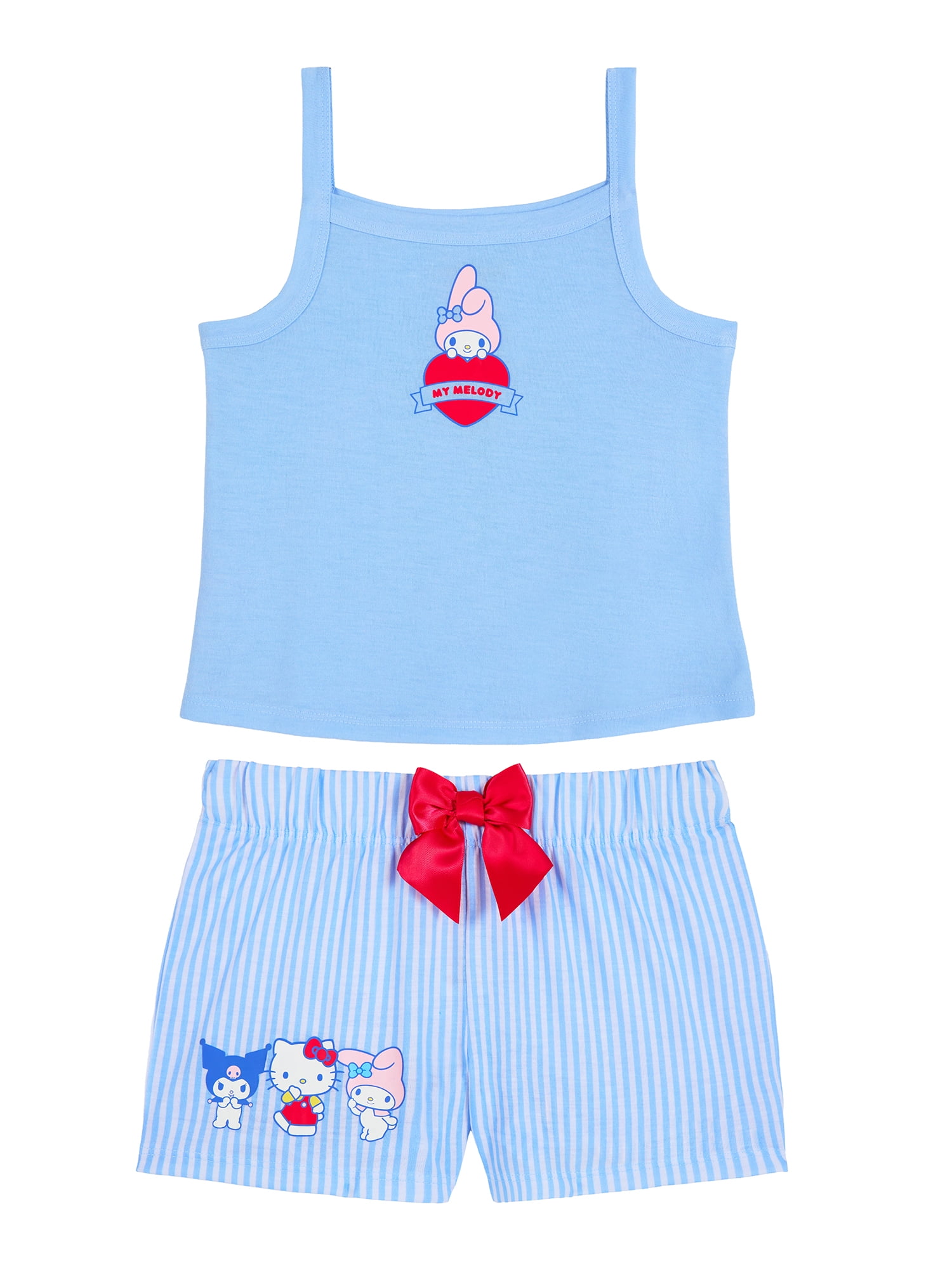 Hello Kitty x Wonder Nation Girls Tank Top and Sleep Shorts Pajama Set ...