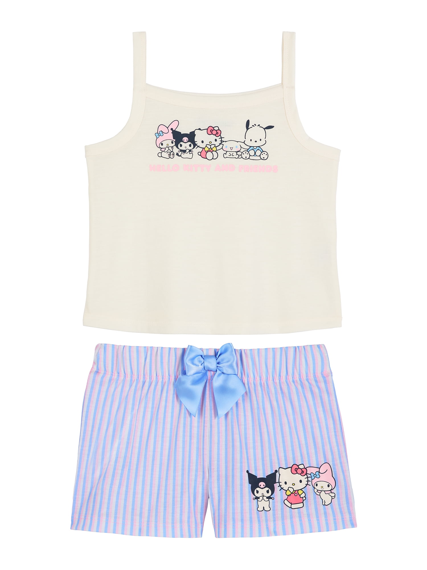 Hello Kitty x Wonder Nation Girls Tank Top and Sleep Shorts Pajama Set ...