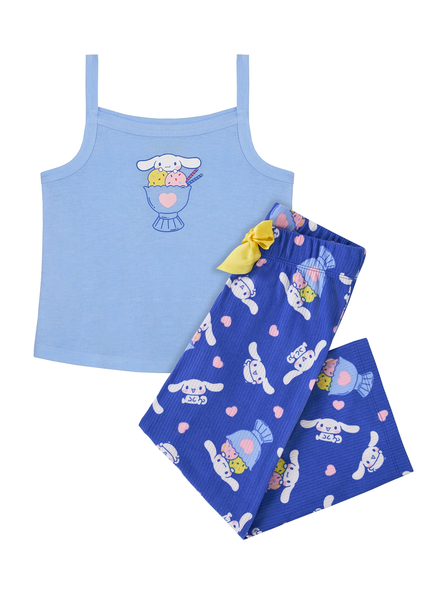 Hello Kitty x Wonder Nation Girls Tank and Sleep Pant Pajama Set, 2 ...
