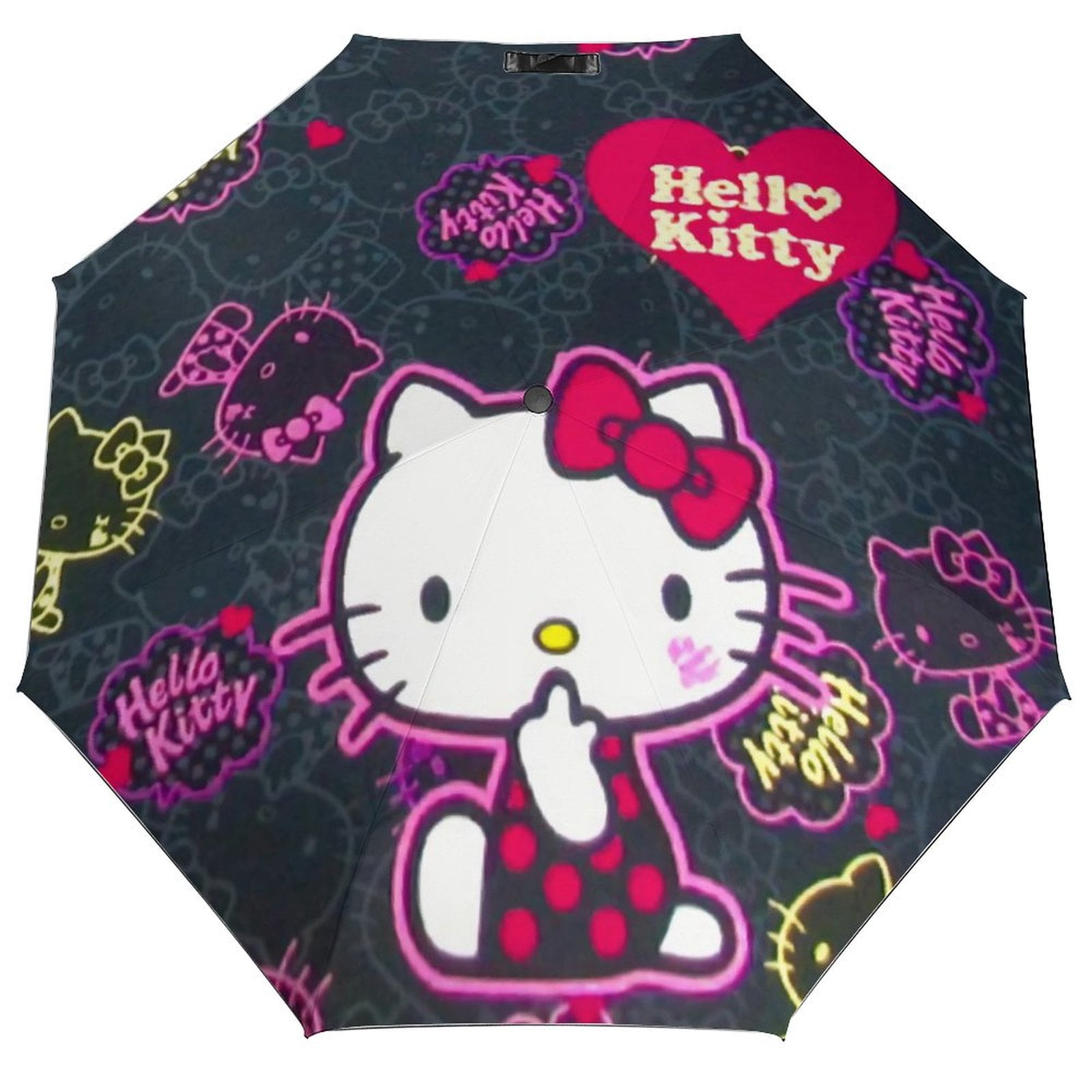Hello Kitty580014 Travel Automatic Folding Rain Umbrellas with Cover ...