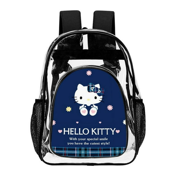 Hello Kitty6518 Clear Backpack Transparent Heavy Duty Bookbag Large PVC ...