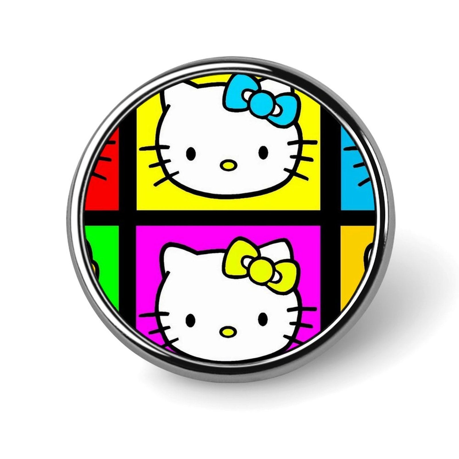 Hello Kitty875 DIY Round Badge Aluminum Alloy Badges Fashionable Lapel ...