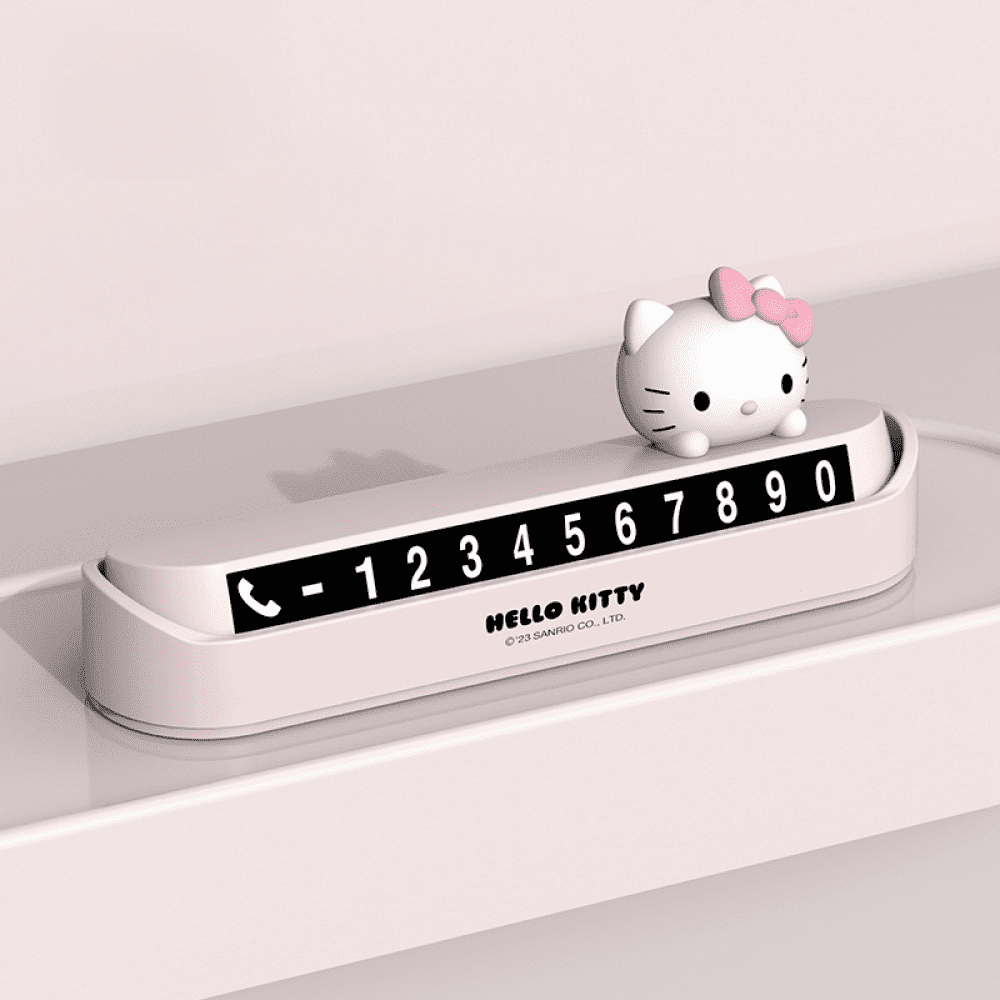 Hello Kittys Cute Cartoon Car Temporary Parking Sign - Foldable License ...