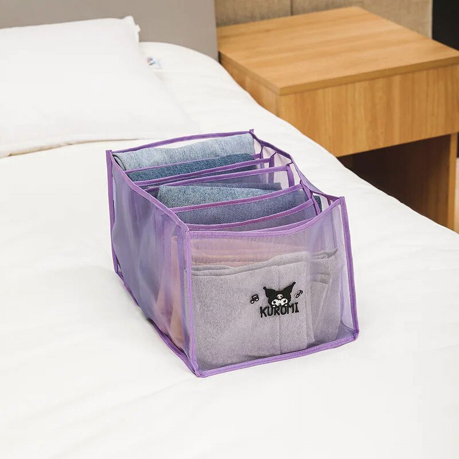 Hello Kittys Kuromi Mesh Clothes Storage Organizer Sanrios Kawaii ...