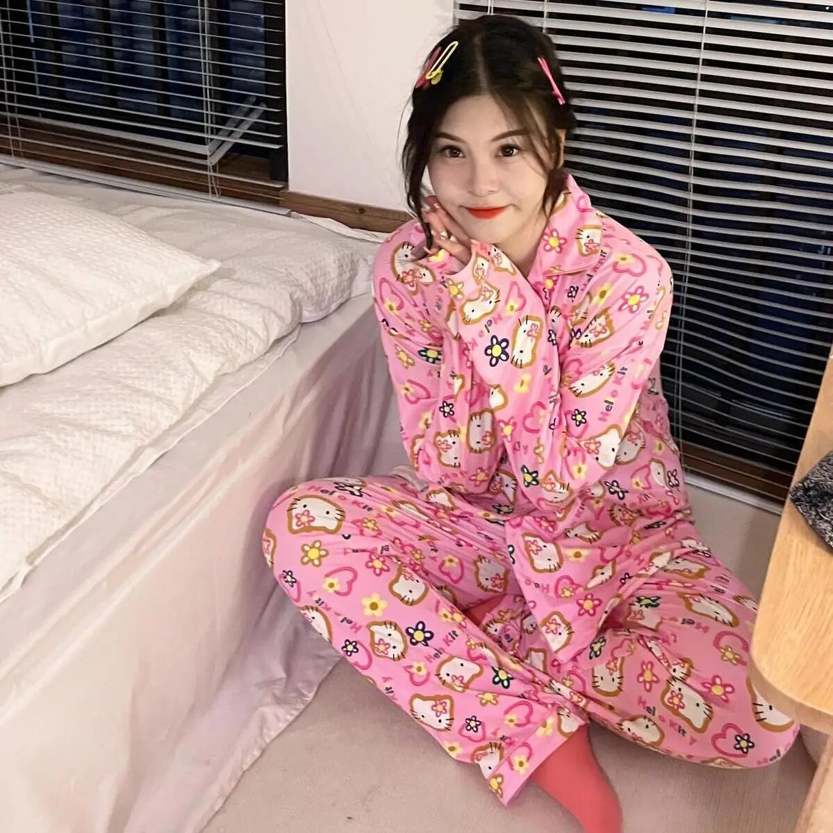 Hello Kittys Y2K Pajamas Sanrios Anime Kawaii Surrounding Spring and ...