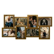 "Classic Brown Wall Hanging Picture Frame with Multiple Slots, 12 ...