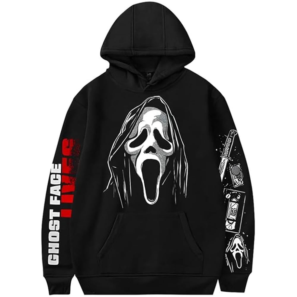 Ghostface Hoodies Horror Long Sleeve Casual Printing for Men and Women ...