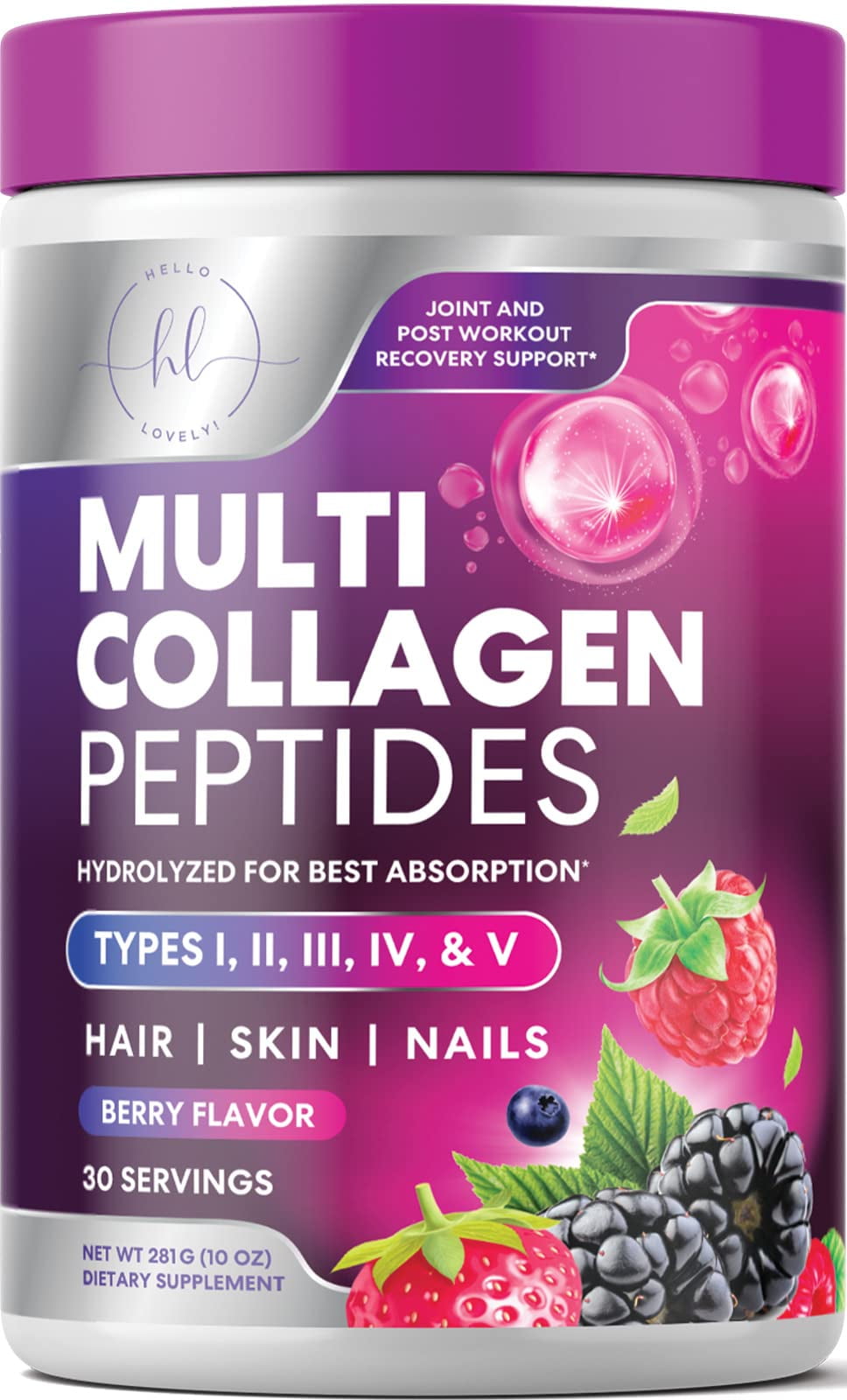 Grass-Fed Multi Collagen Peptides Powder - Keto, Non-GMO, Skin, Hair, Nails & Joint Support ...