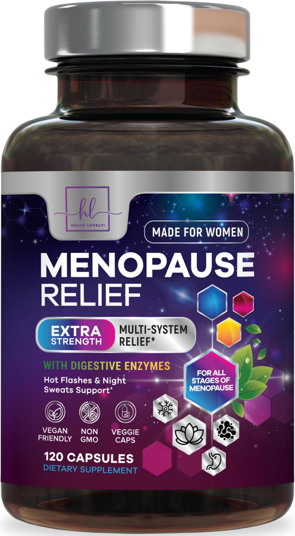 Menopause Supplements for Women - 8 Billion CFU Probiotics, Hot Flash ...