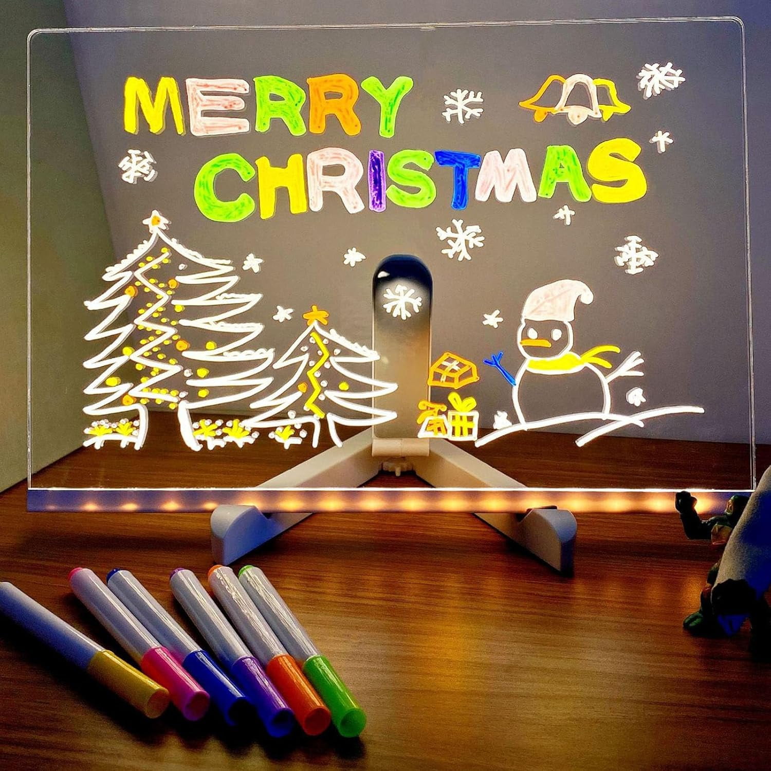Hello Luno Magicboard, LED Note Board with Colors, Erasable LED Drawing ...