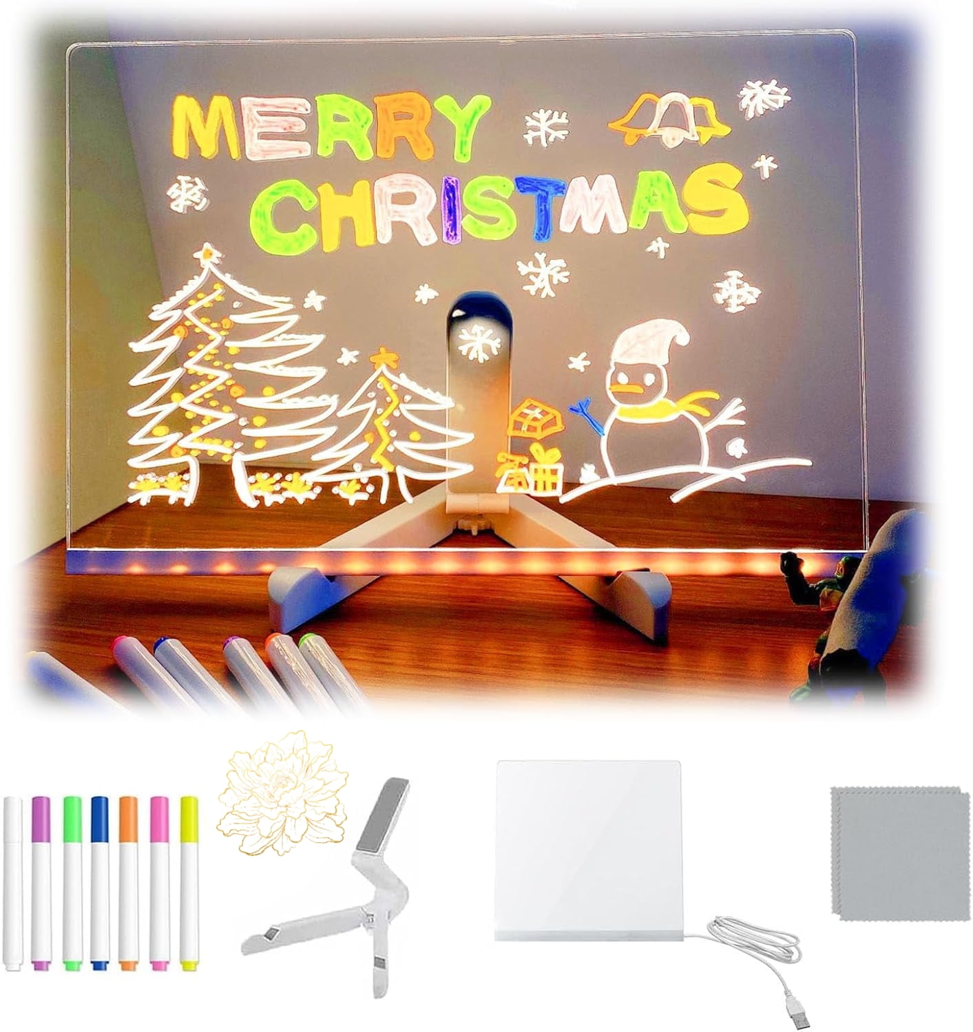 Hello MagicBoard - LED Drawing Board for Kids, Acrylic Note Board ...