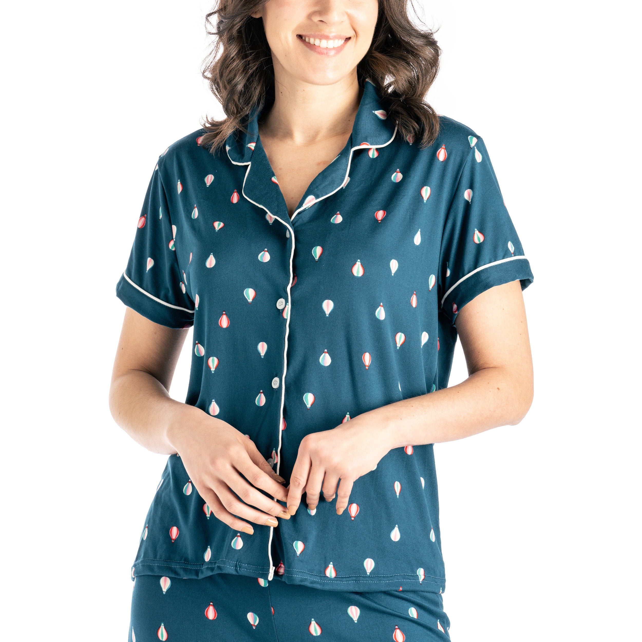 Hello Mello Carried Away Lounge Short Sleeve Pajama Tops, Carried Away ...
