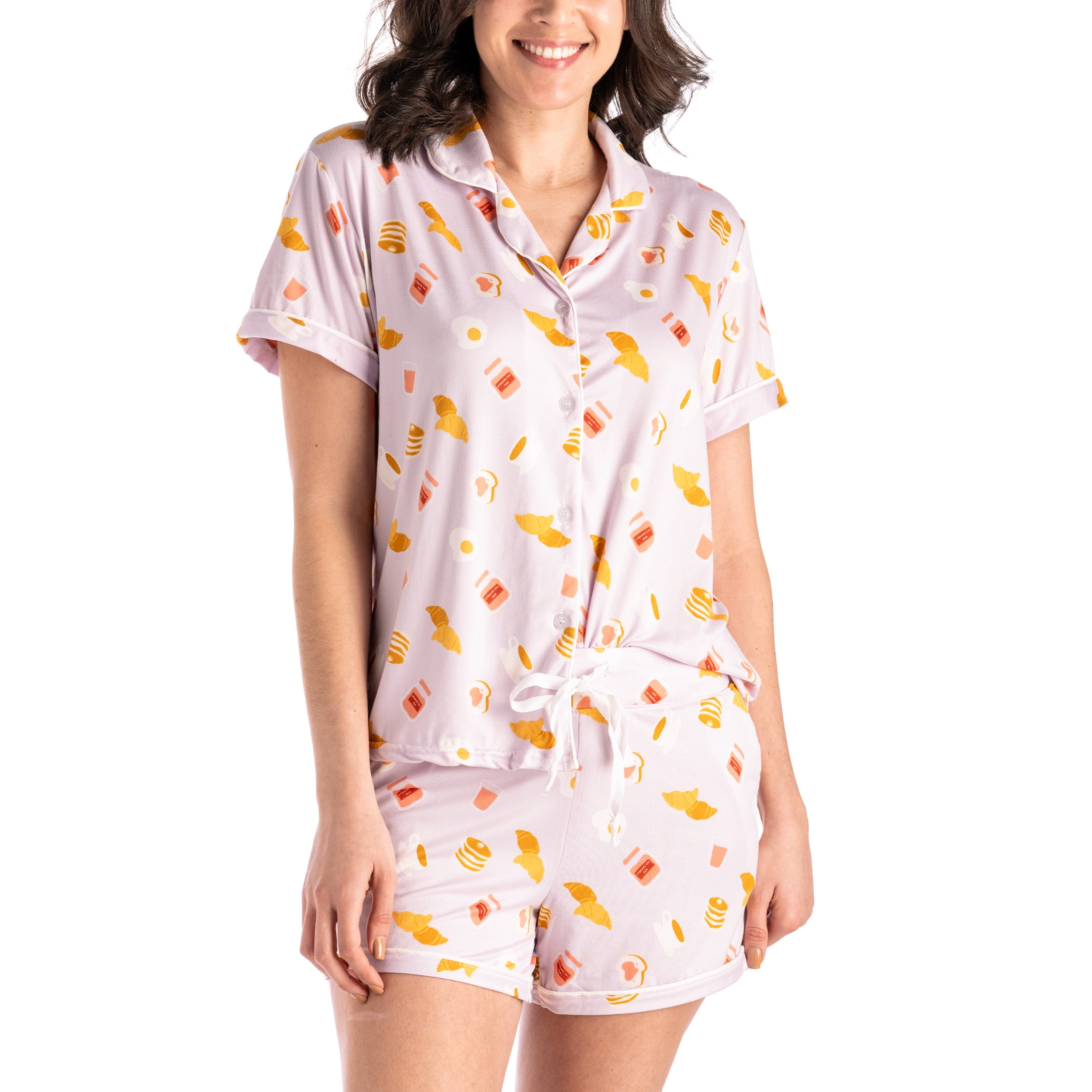 Hello Mello Carried Away Lounge Top and Shorts, 2-Piece Pajama Set, Sweet Dreams Small/Medium ...