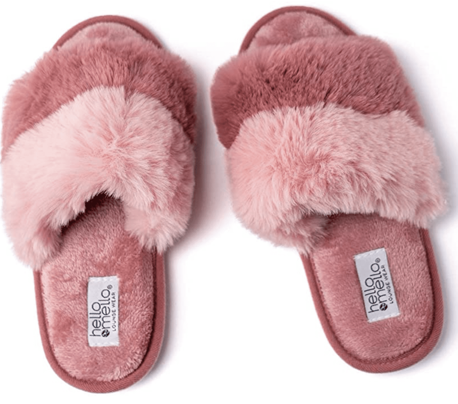 Hello Mello Cotton Candy Stylish Comfy Eco Friendly Indoor Outdoor Super Plush Open Toe Puff Slippers for Women and Girls Berry Puff Small Medium Walmart