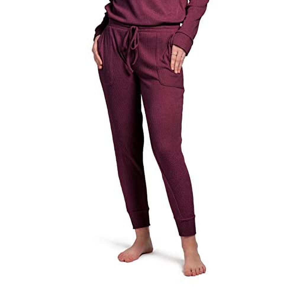Hello Mello CuddleBlend Joggers Loose Drawstring Buttery Soft Lounge Pants, Wine Time Small ...