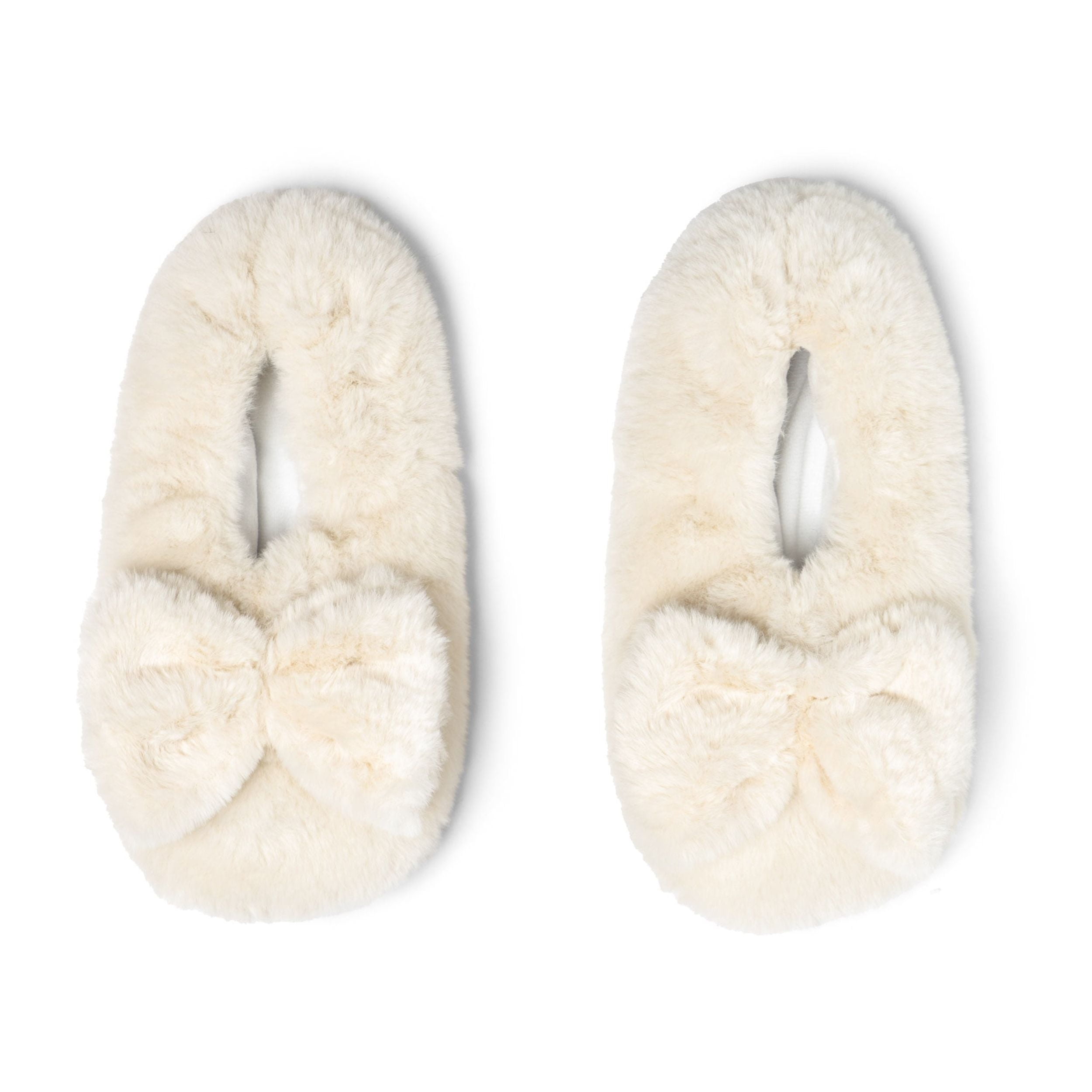 Hello Mello Cuddlers Heated Slippers Feet Warmers Shoes, Ivory Large/X ...
