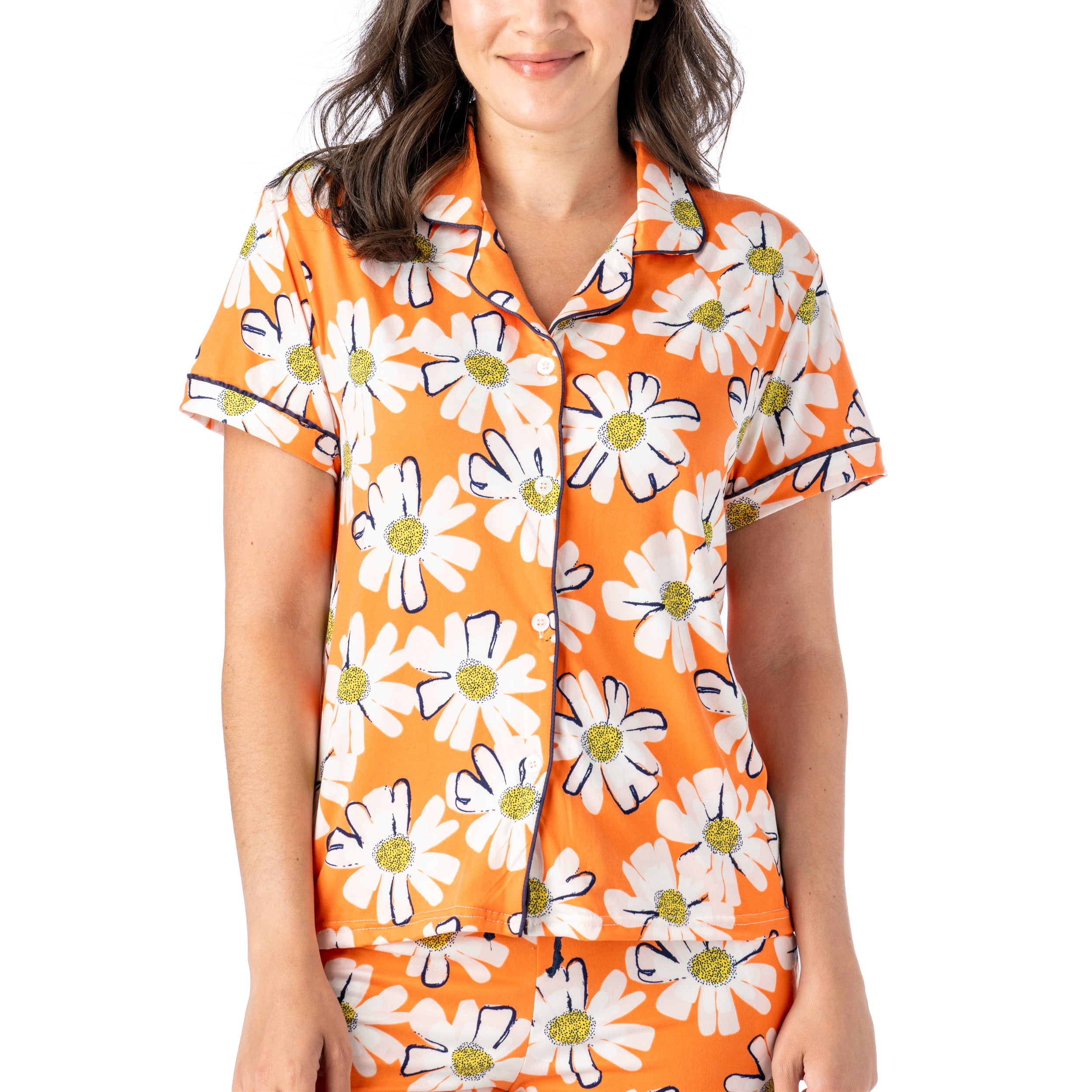Hello Mello Lazy Daisy Lounge Short Sleeve Pajama Top, Lazy Daisy ...