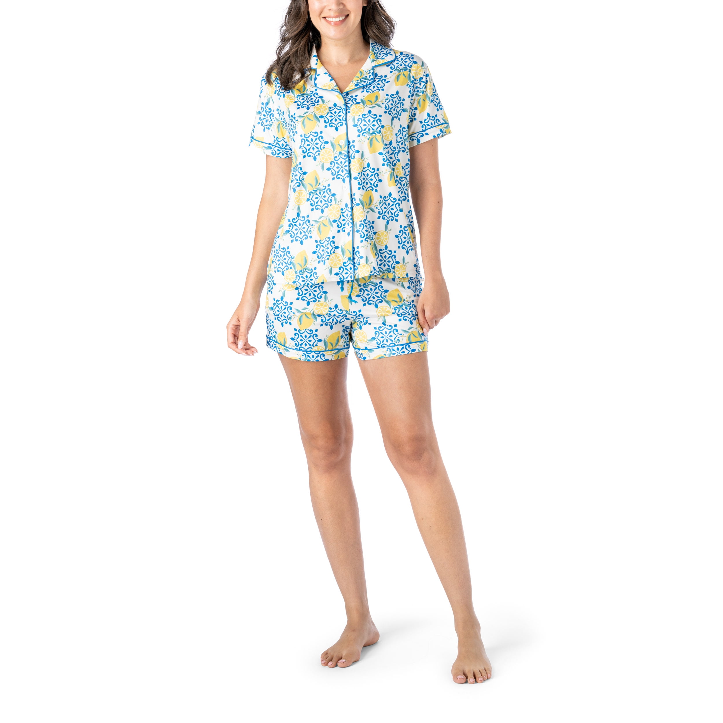 Hello Mello Signature Lounge Top and Shorts, 2-Piece Pajama Set ...