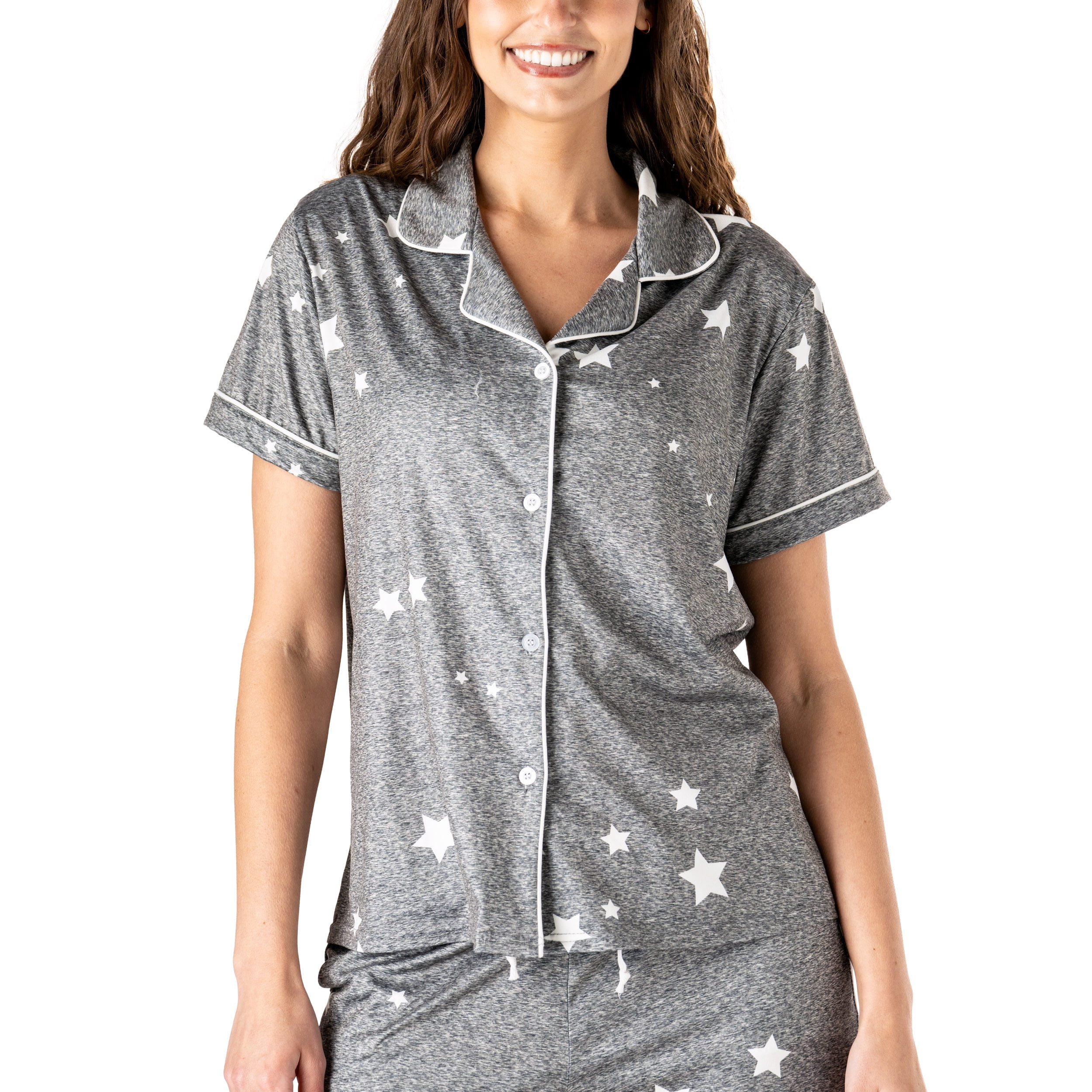 Hello Mello Stargazer Soft Pajama Lounge Shirt Top, Stargazer Medium ...