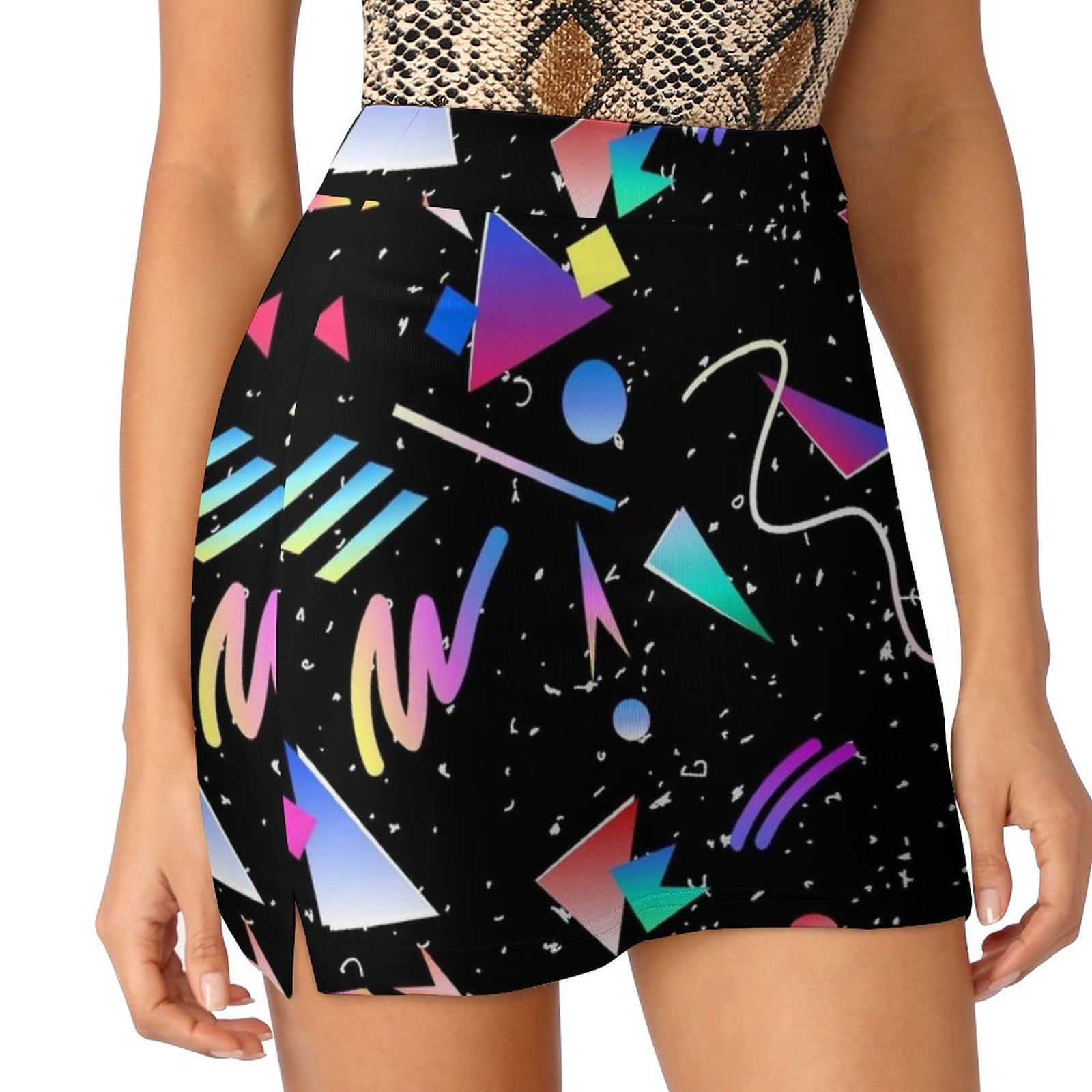 Hello Memphis ( Black ) Women's skirt Aesthetic skirts New Fashion ...