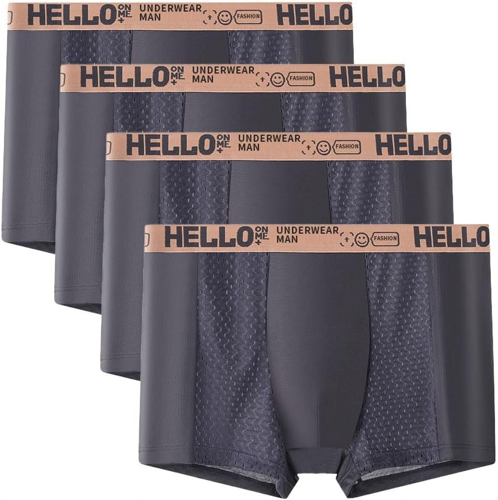 Hello Mesh Mens Underwear, Low Rise Boxer Briefs for Men, Mens ...