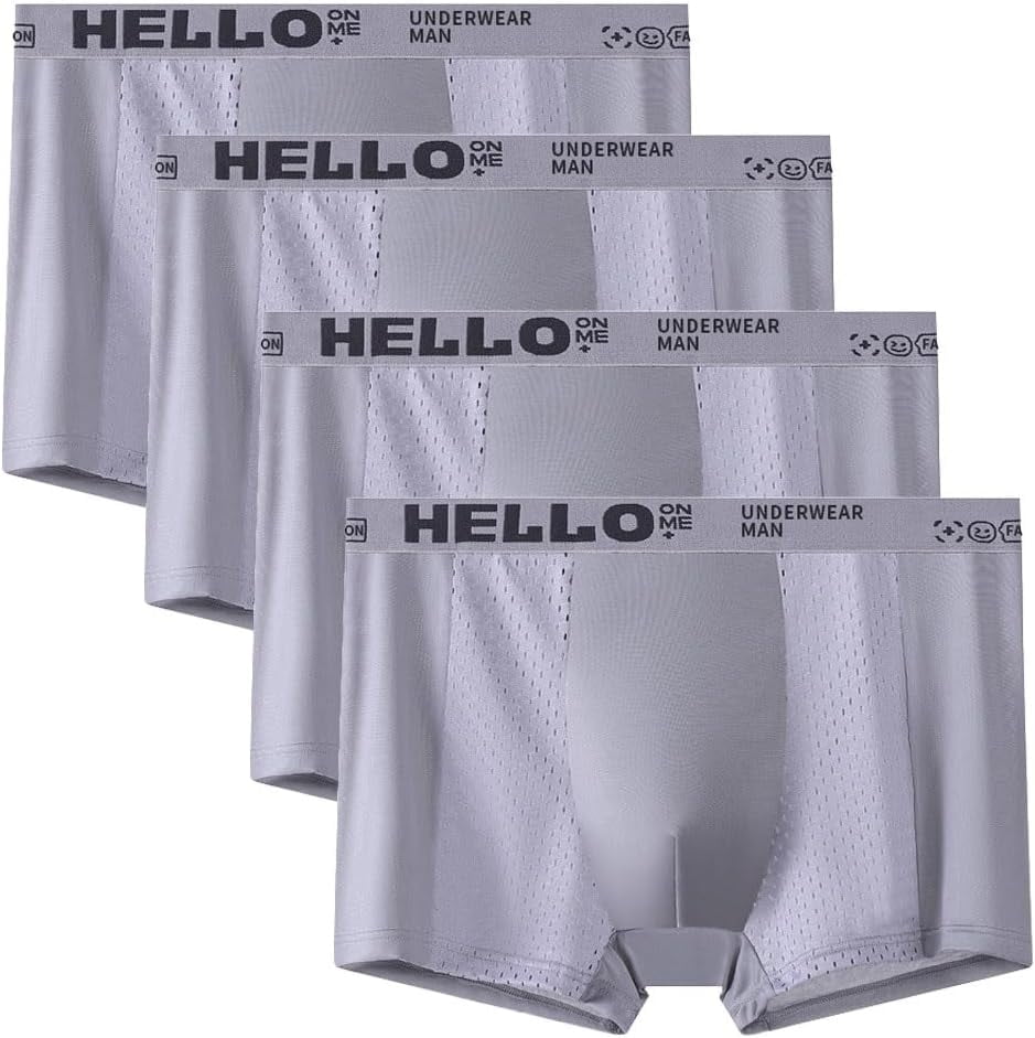 Hello Mesh Mens Underwear, Low Rise Boxer Briefs for Men, Mens ...