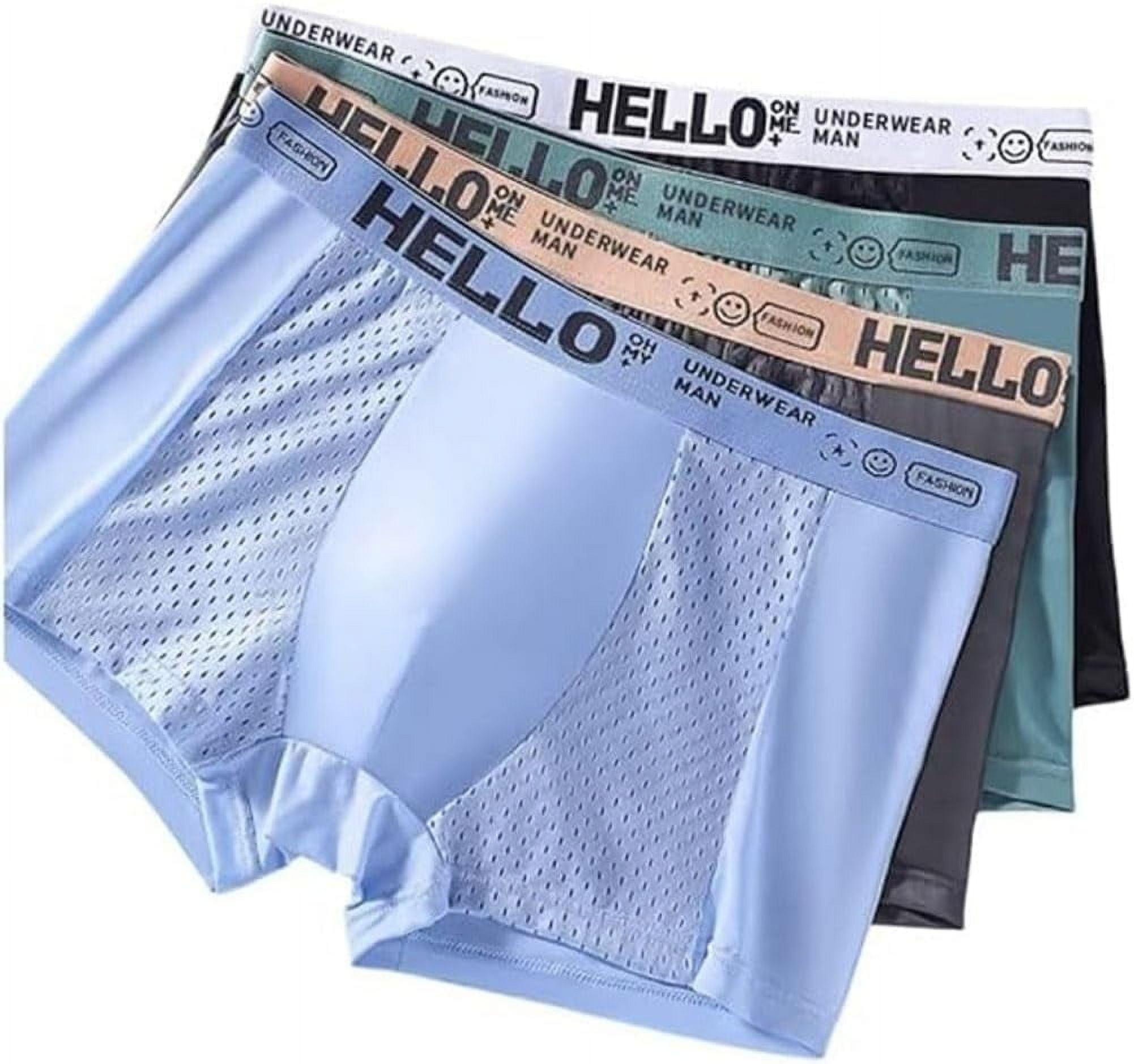 Hello Mesh Mens Underwear, Low Rise Boxer Briefs for Men, Mens ...