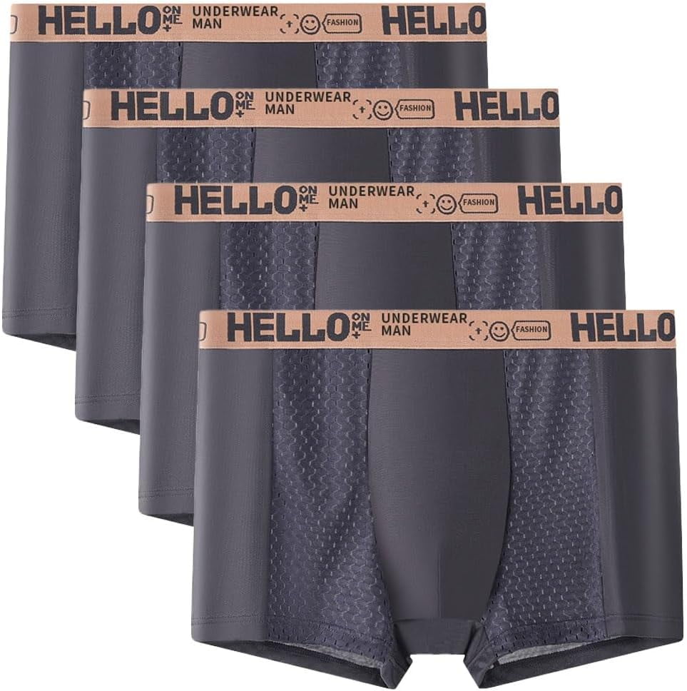 Hello Mesh Mens Underwear, Low Rise Boxer Briefs for Men, Mens ...