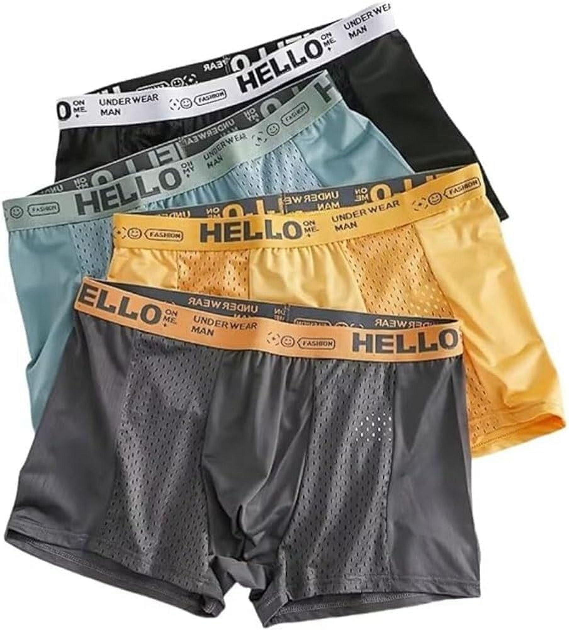 Hello Mesh Mens Underwear, Low Rise Boxer Briefs for Men, Mens ...