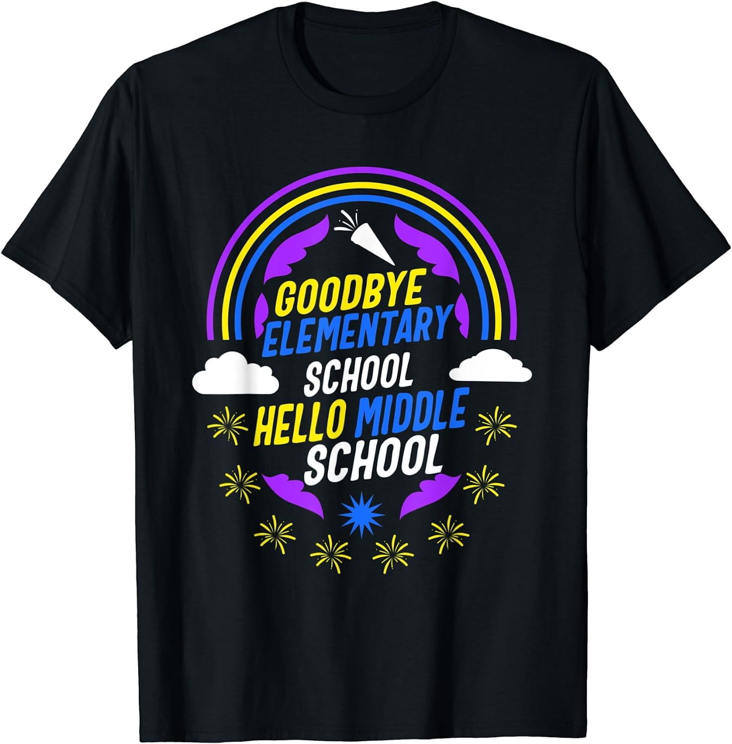 Hello Middle School Goodbye Elementary School Graduation Kid T-Shirt ...