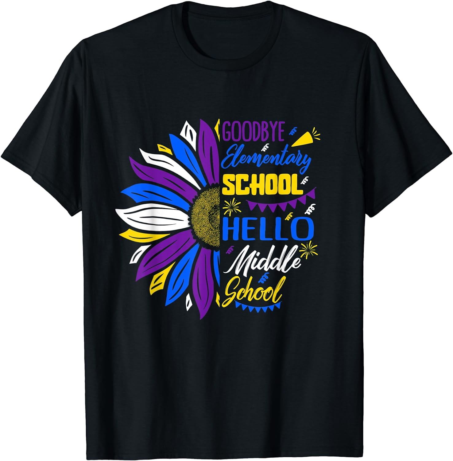 Hello Middle School Goodbye Elementary School Graduation Kid T-Shirt ...