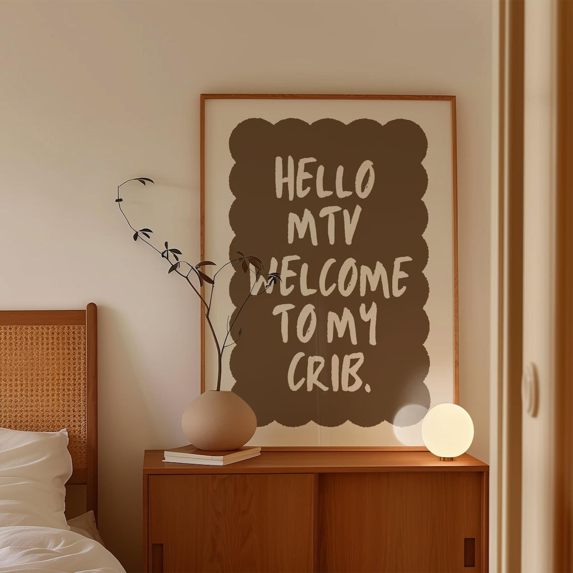 Hello Mtv Print • Welcome To My Crib Print • Funny Welcome Hallway Wall ...