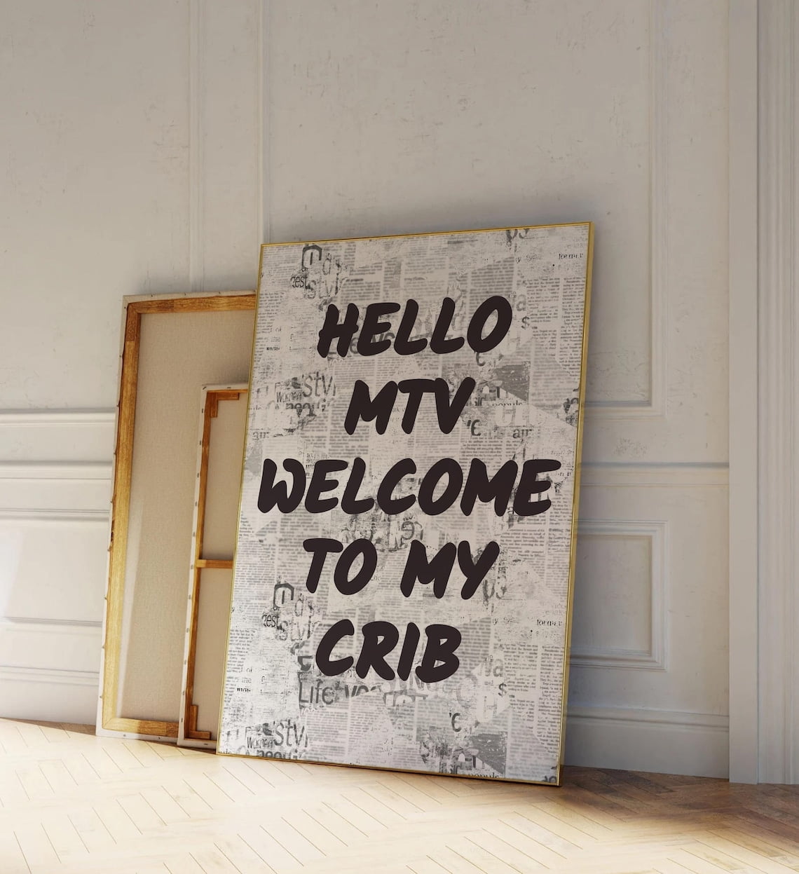Hello Mtv Welcome To My Crib Poster Trendy 70S Wall Art Aesthetic ...