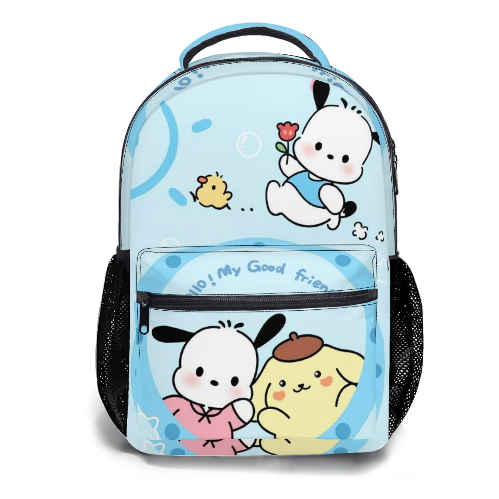 Hello My Good Friend Pochacco Backpack Bookbag Laptop Travel Daypack ...