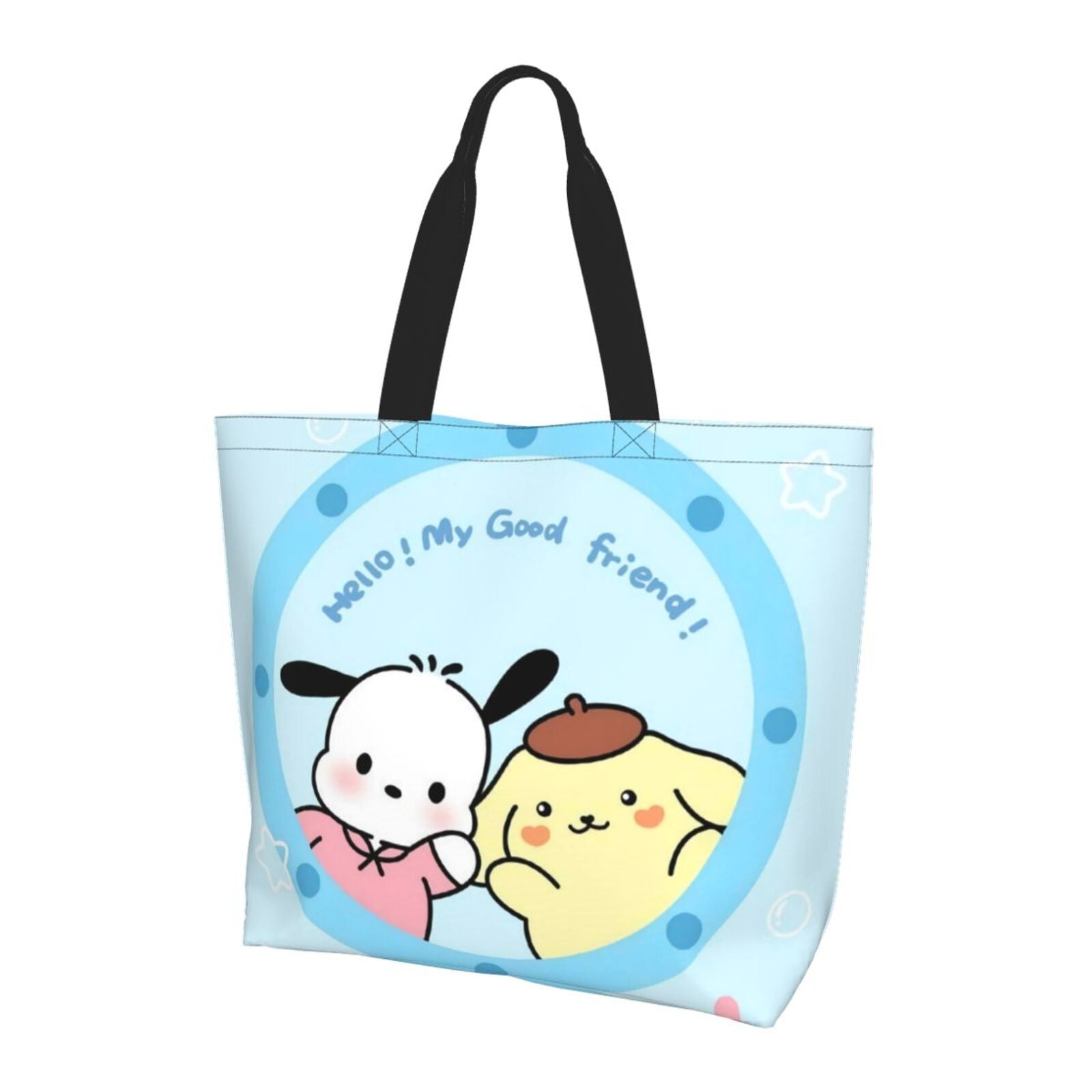 Hello My Good Friend Pochacco Canvas ECO Shopping Tote Bag Storage ...